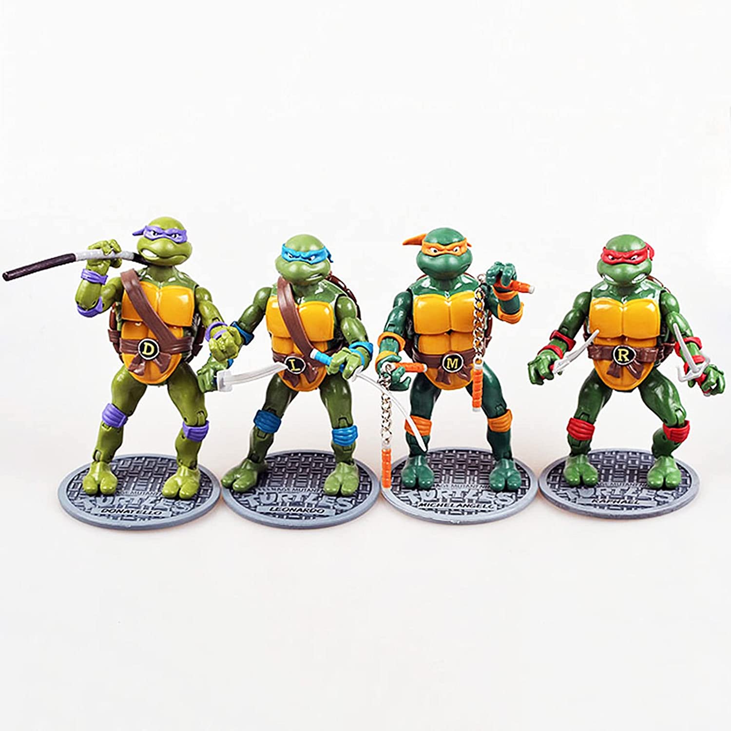 4 Teenage Mutant Ninja Turtles Movable Aksiyon Figür(4parça) 55288