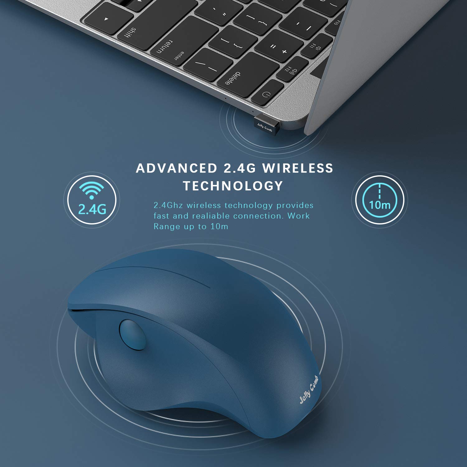 Jelly Comb Wireless Scrollball Ergonomik Mouse 10980