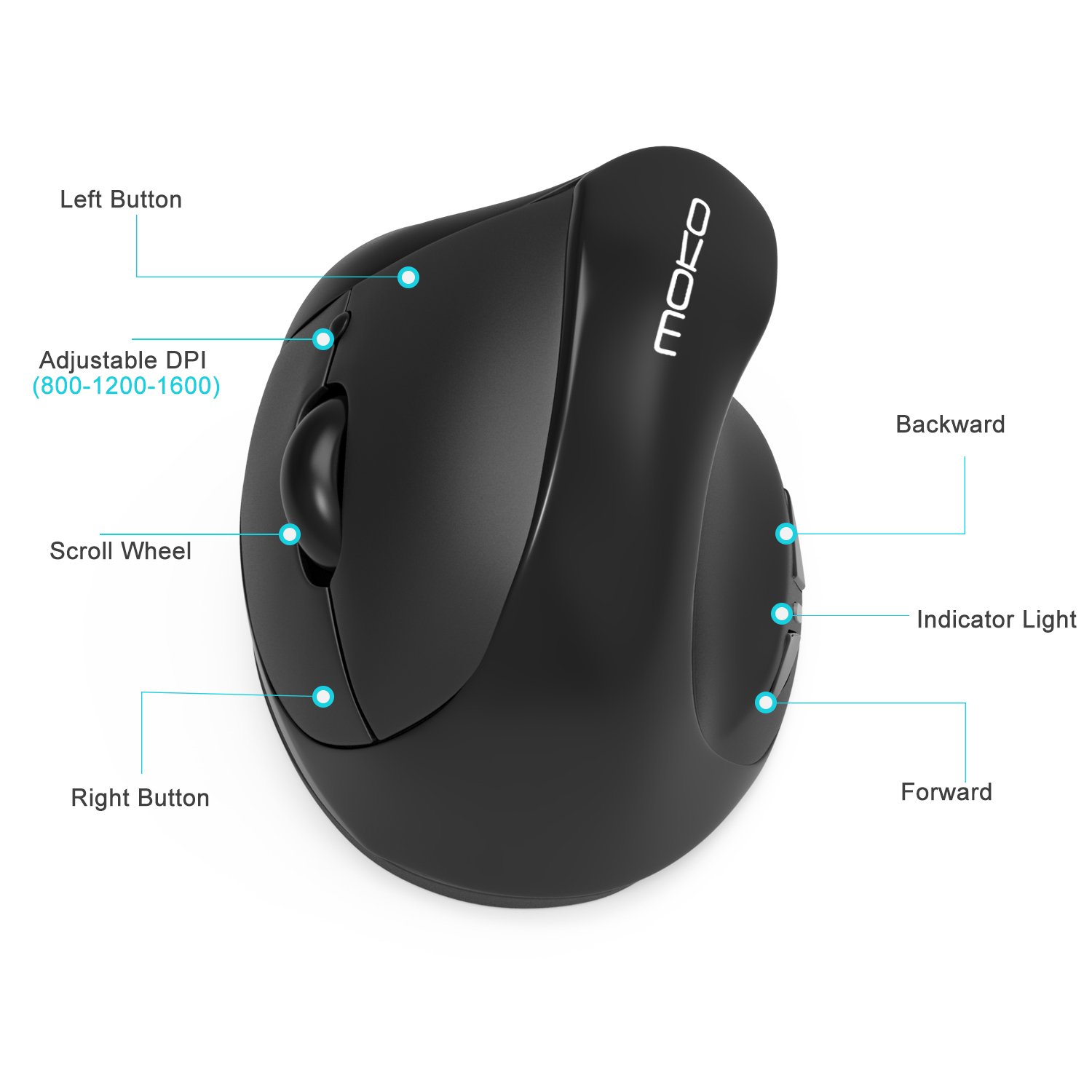 MoKo Wireless Ergonomik Mouse 10964