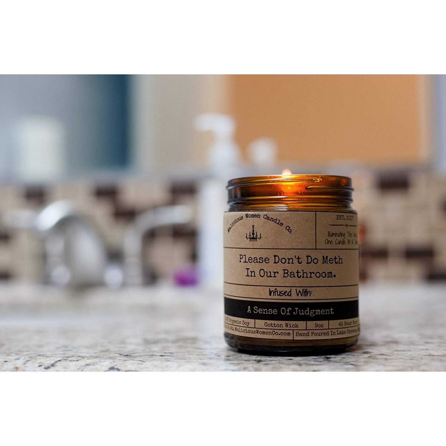 Malicious Women Candle Co Please Don t Do Meth Kavanoz Mum 24288