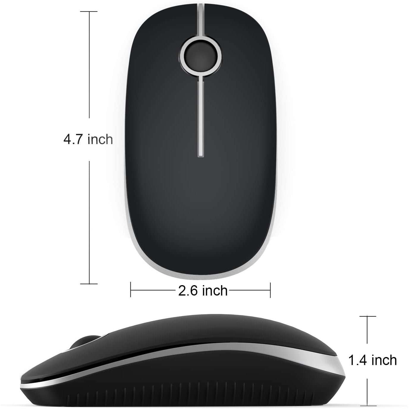 Jelly Comb 2.4G Wireless Mouse(Siyah/Gümüş) 42326