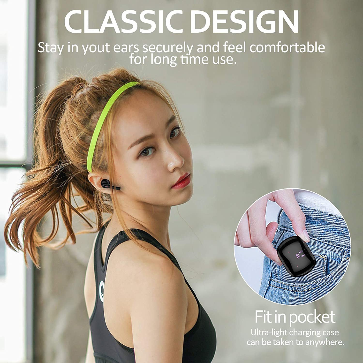 SIXGO Bluetooth Kablosuz Kulak İçi Kulaklık (Siyah) 44706