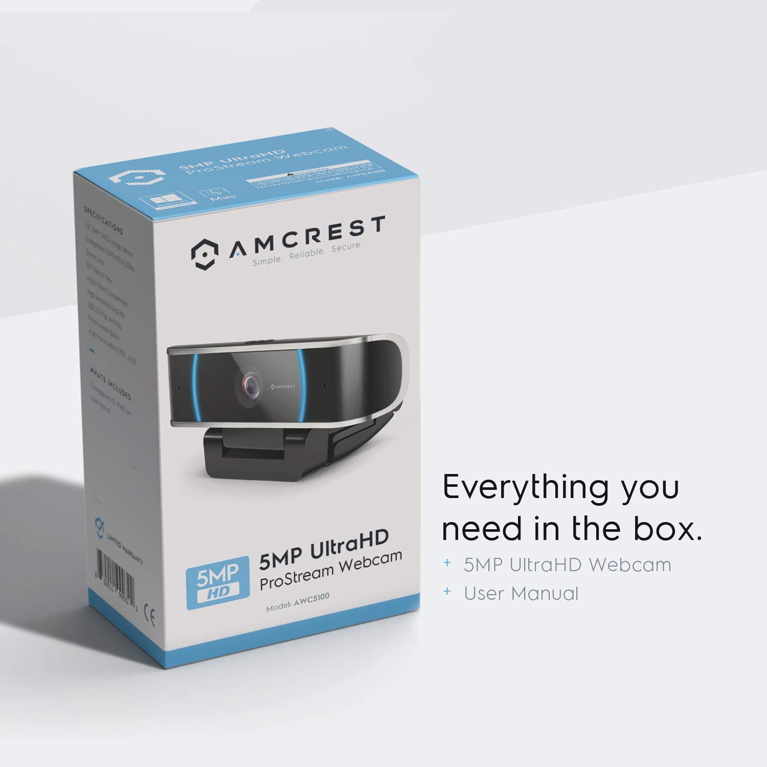 Amcrest USB 5-Megapixel Webcam 45476