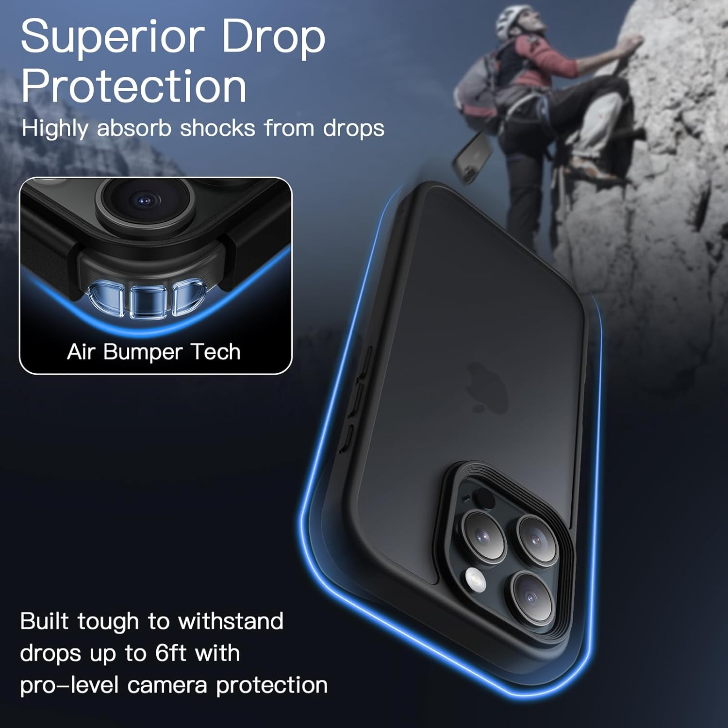 JETech Apple iPhone 16 Pro Max Mat Kılıf 93230