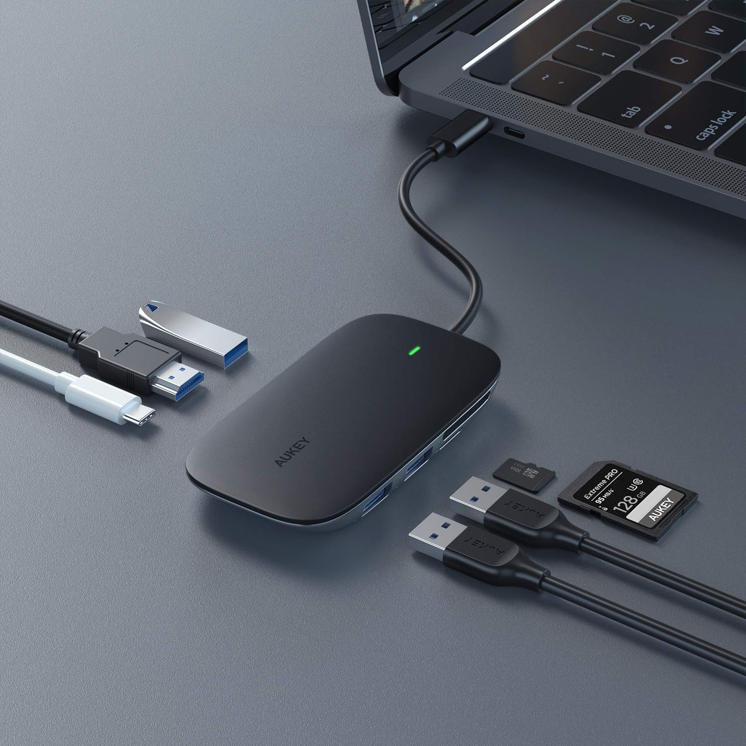 AUKEY USB C Hub Adaptör 9394 AUKEY USB C Hub Adaptör 9394