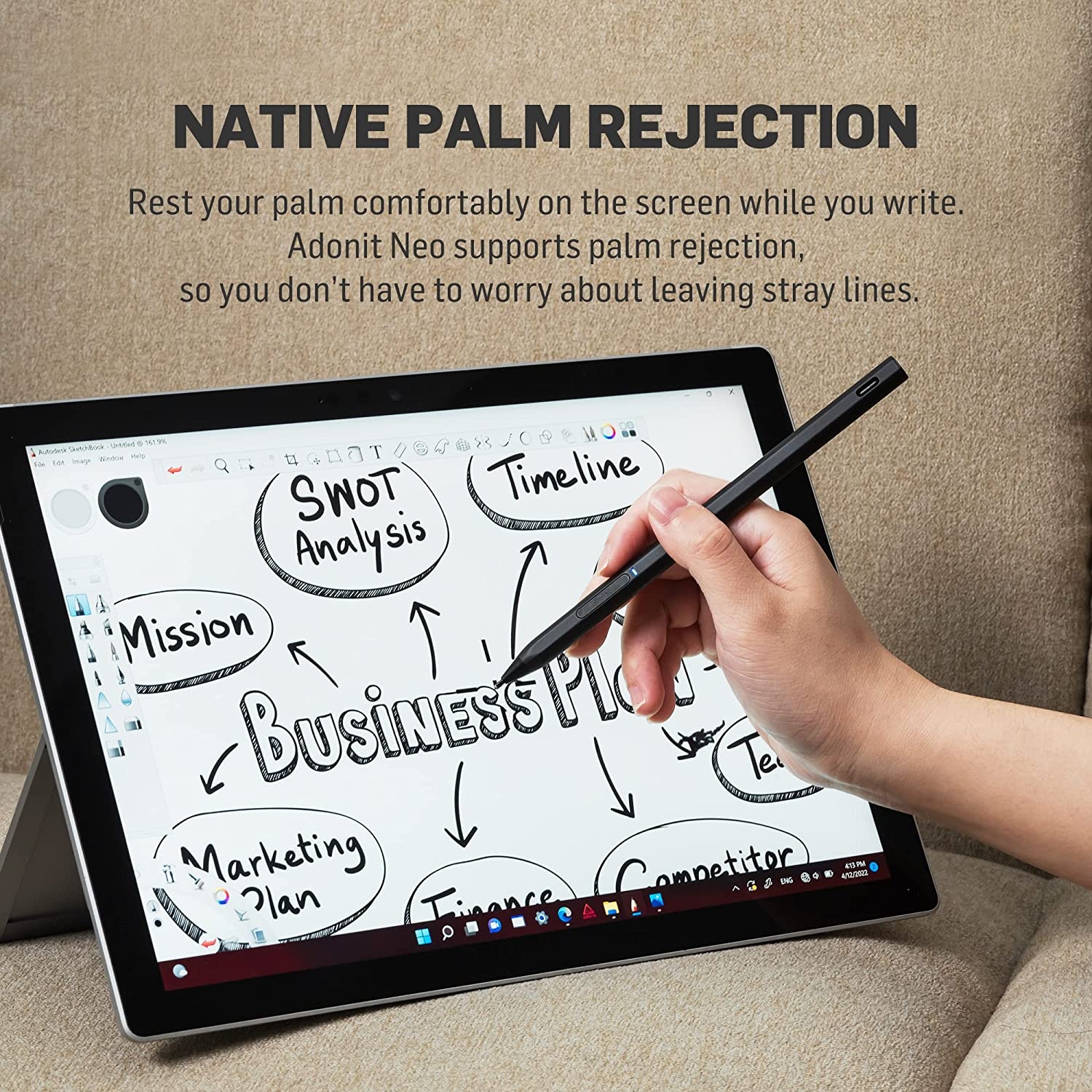 Adonit Neo Ink Microsoft Surface İle Uyumlu Stylus Kalem 85049