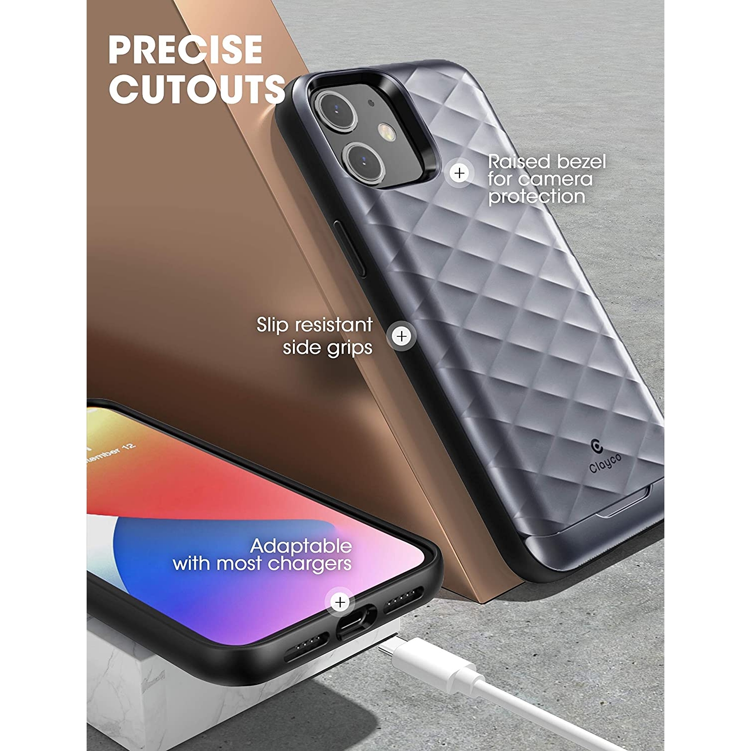 Clayco iPhone 12 Pro Max Argos Serisi Cüzdan Kılıf 36852