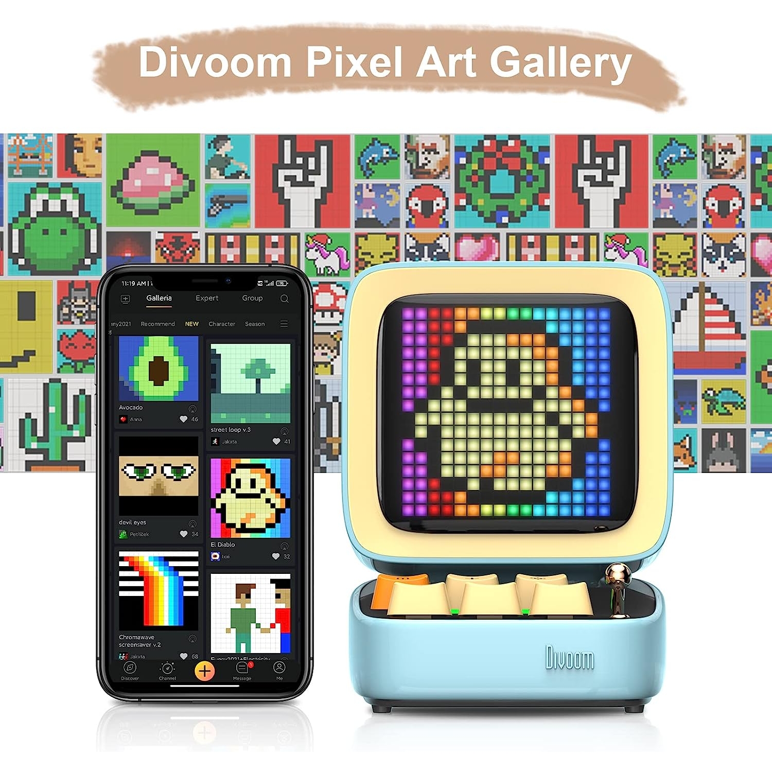 Divoom Ditoo Pixel Art Game Akıllı Bluetooth Hoparlör 89072