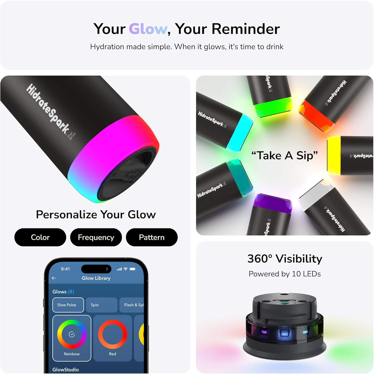 Hidrate Spark PRO Tritan Akıllı Su Şişesi (620 ml) 93798