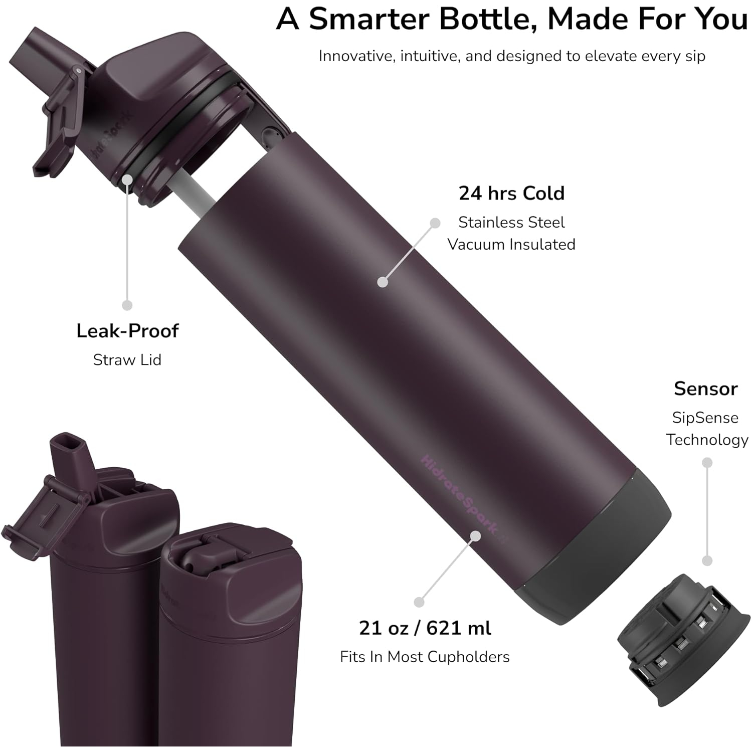 Hidrate Spark PRO Tritan Akıllı Su Şişesi (620 ml) 93798