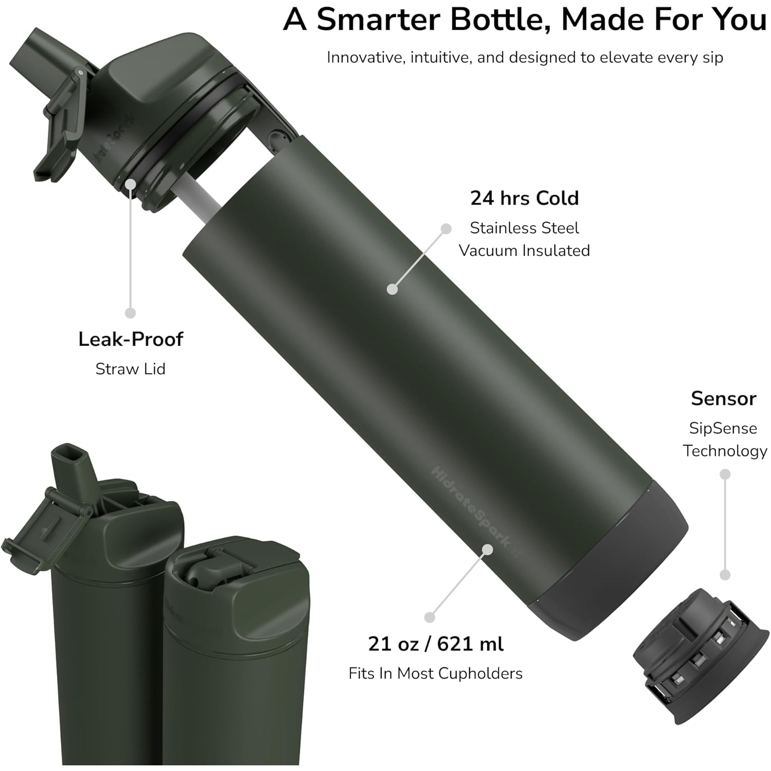 Hidrate Spark PRO Tritan Akıllı Su Şişesi (620 ml) 93798