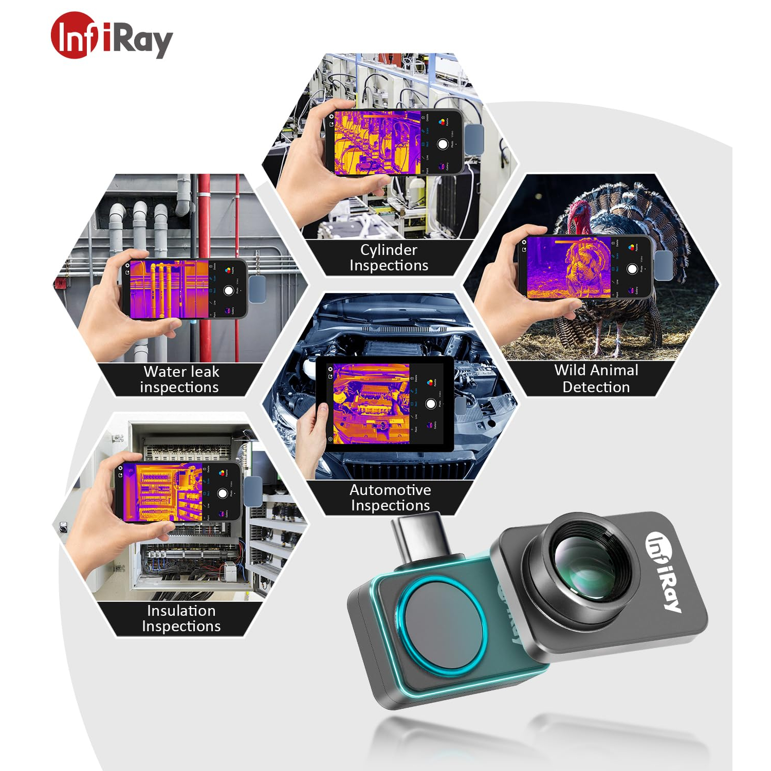 InfiRay P2 Pro Android Uyumlu Termal Kamera 89075