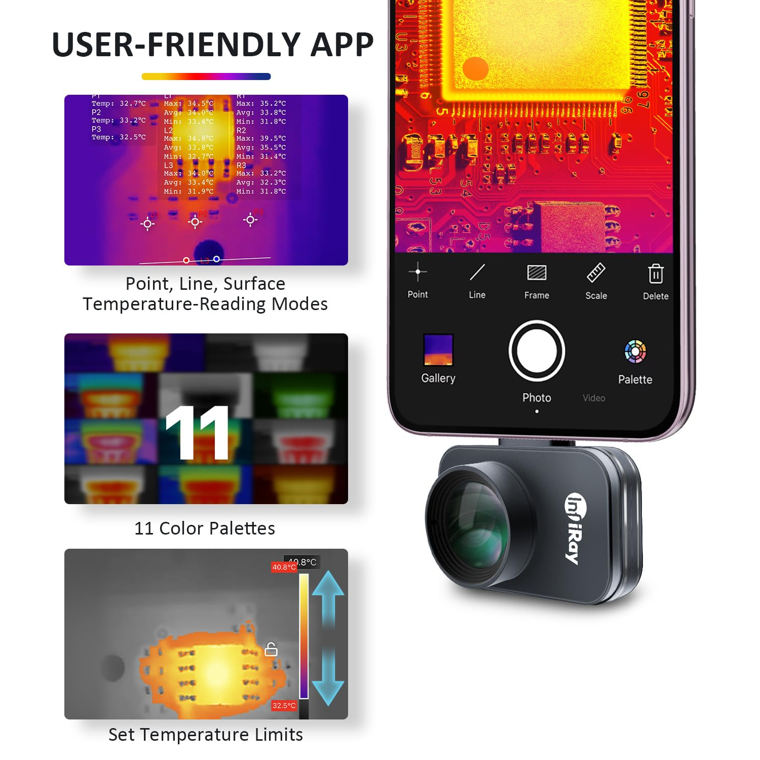 InfiRay P2 Pro Android Uyumlu Termal Kamera 89075