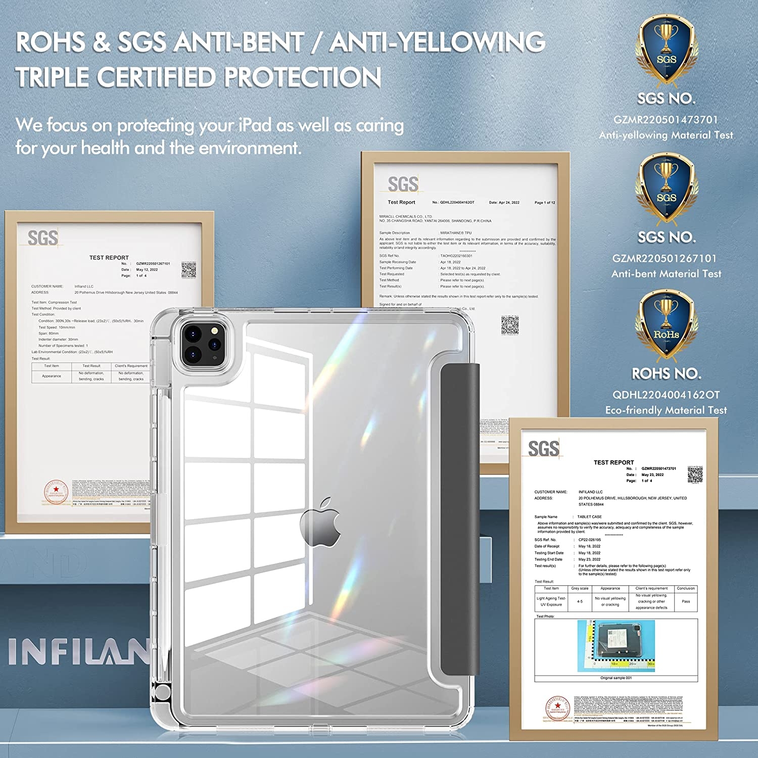 Infiland iPad Pro Kalem Bölmeli Kılıf (11 inç)(4.Nesil) 84565