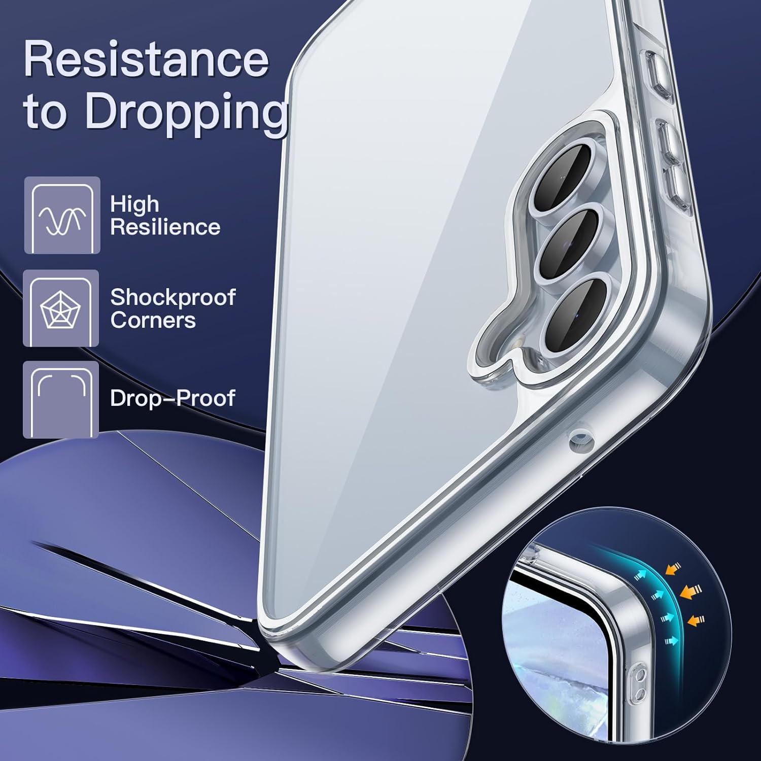 JeTech Galaxy A55 Şeffaf Kılıf 90405