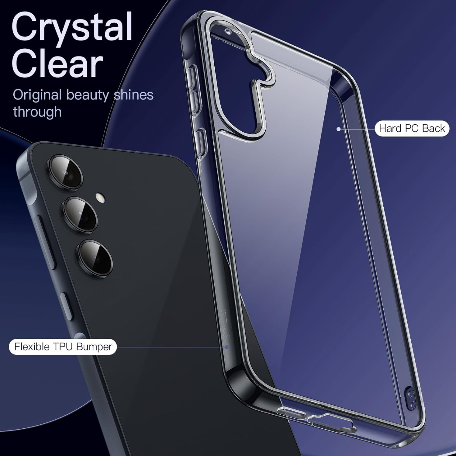 JeTech Galaxy A55 Şeffaf Kılıf 90405