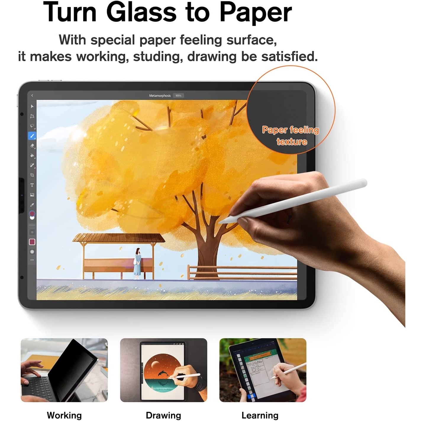 KCT Paperfeel Pro Serisi iPad Pro/Air Privacy Ekran Koruyucu (11 inç) 85072