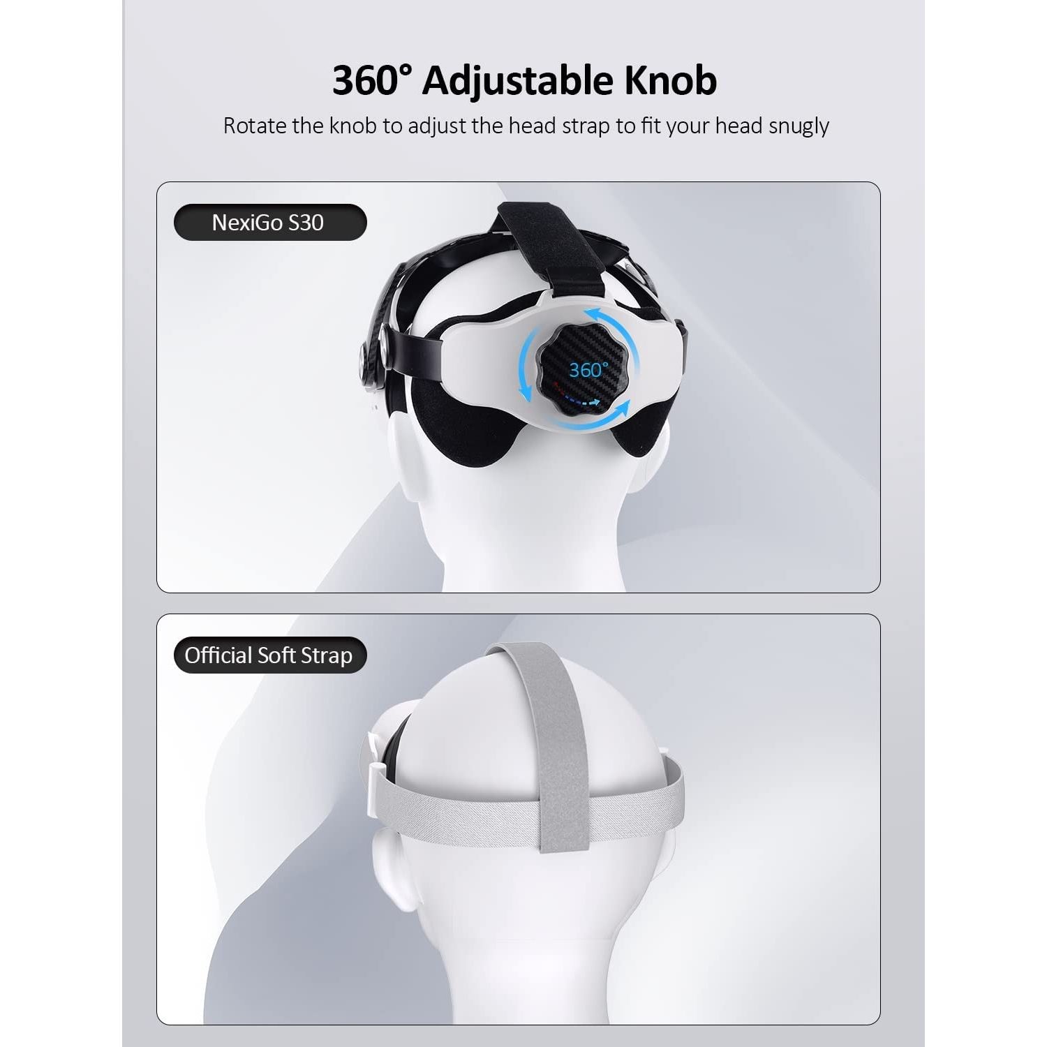 NexiGo Oculus Quest 2 Uyumlu Kafa Kayışlı VR Gözlük 86558