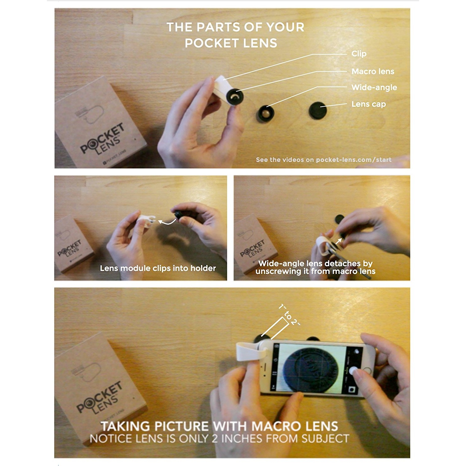 Pocket Lens Makro ve Geniş Açılı Lens 2275