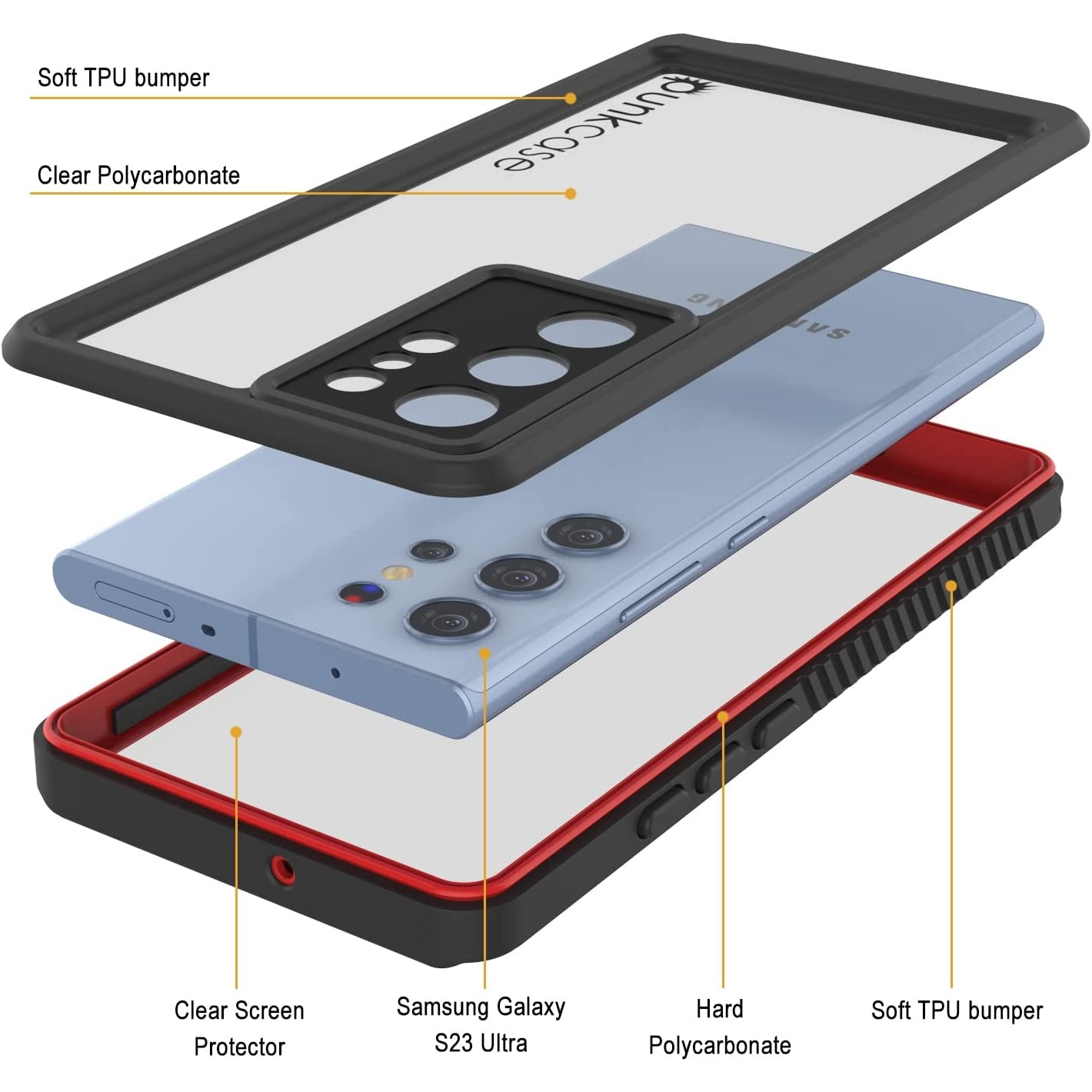 Punkcase Extreme Serisi Galaxy S23 Ultra Su Geçirmez Kılıf 84614