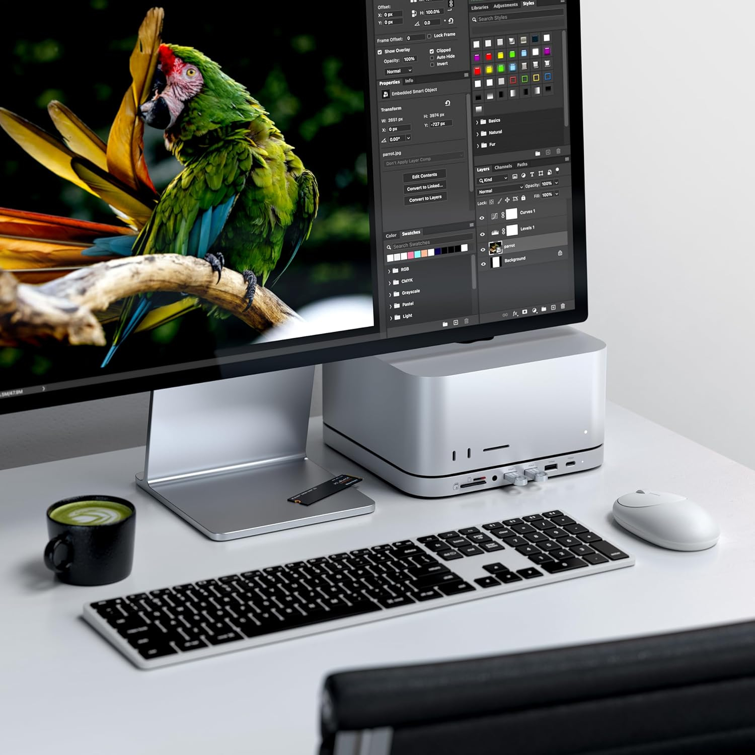 Satechi Mac Mini Hub ve Stand 90437