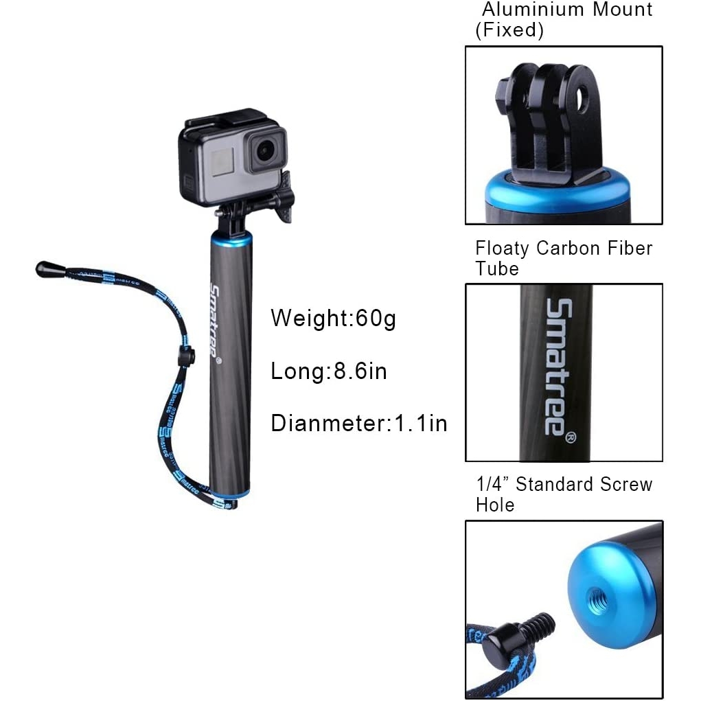 Smatree F1 GoPro Max/GoPro Hero İçin Karbon Fiber Tutucu 82810