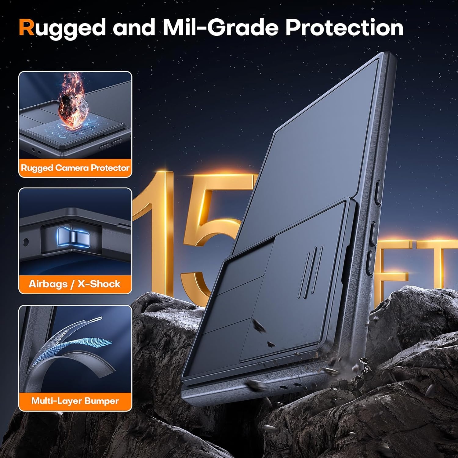 TAURI Galaxy S24 Ultra Standlı Kılıf 90061