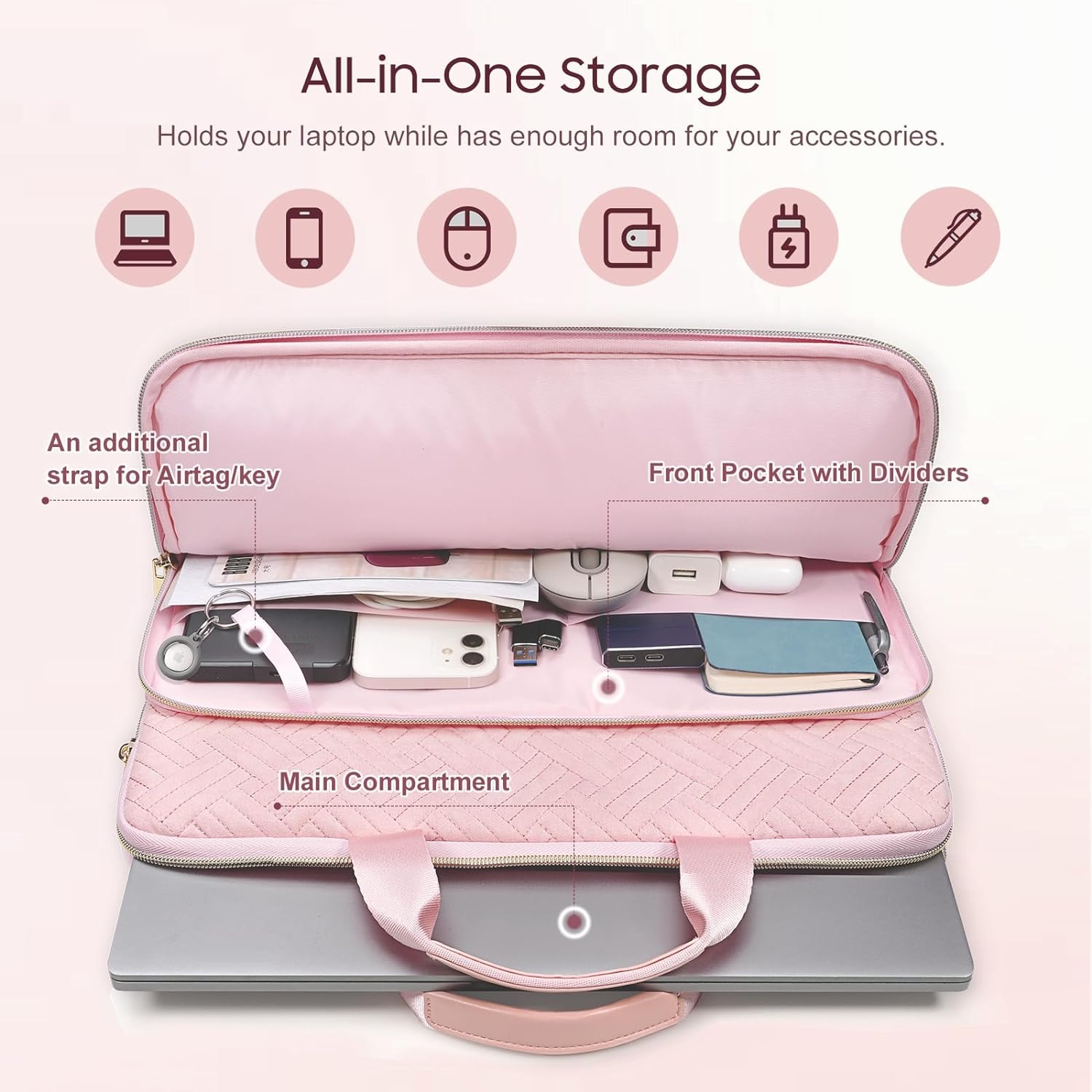 TIMOVO MacBook Air/Pro Uyumlu Çanta(15.6 inç) 89046