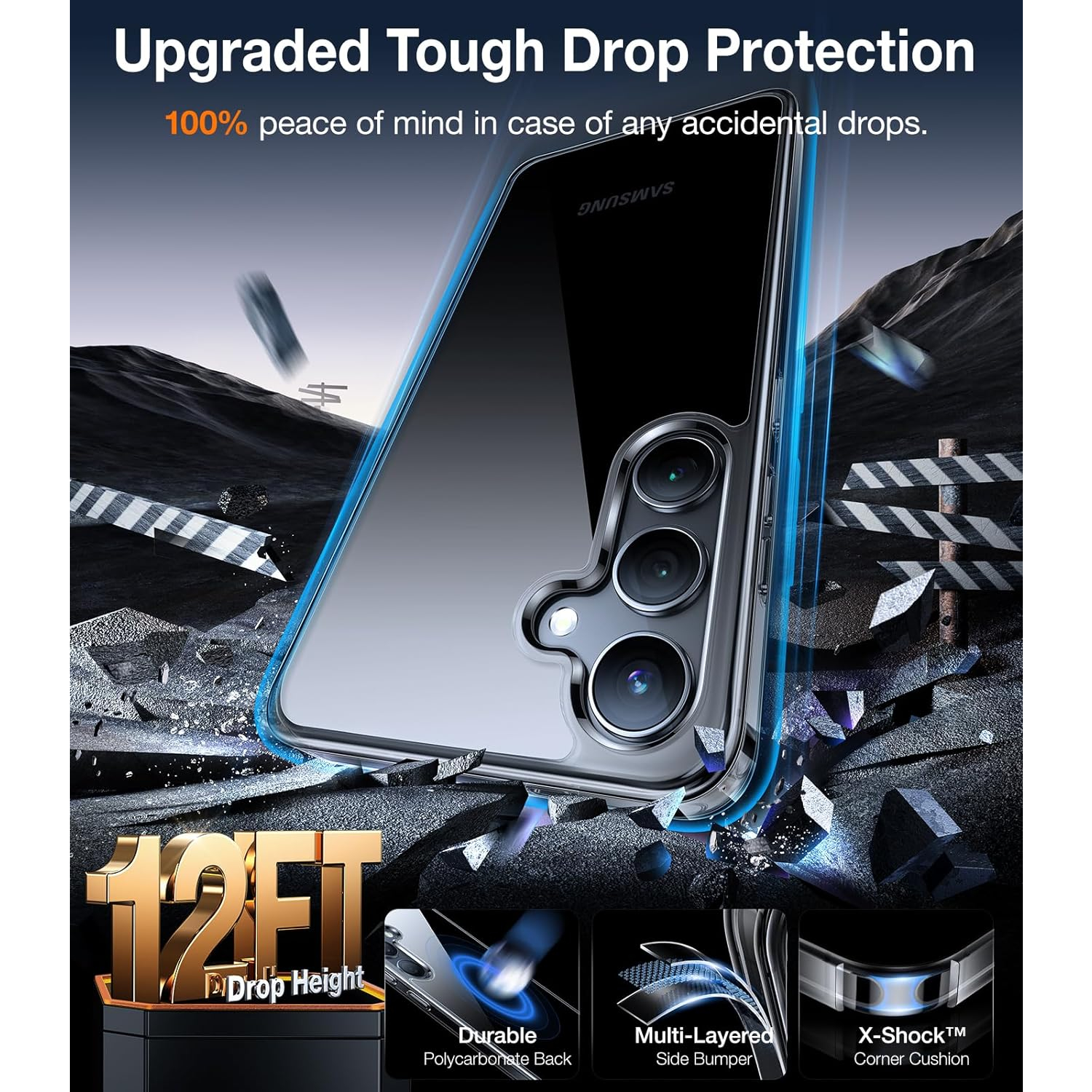 TORRAS Guardian Galaxy S24 Şeffaf Kılıf (MIL-STD-810G) 89741