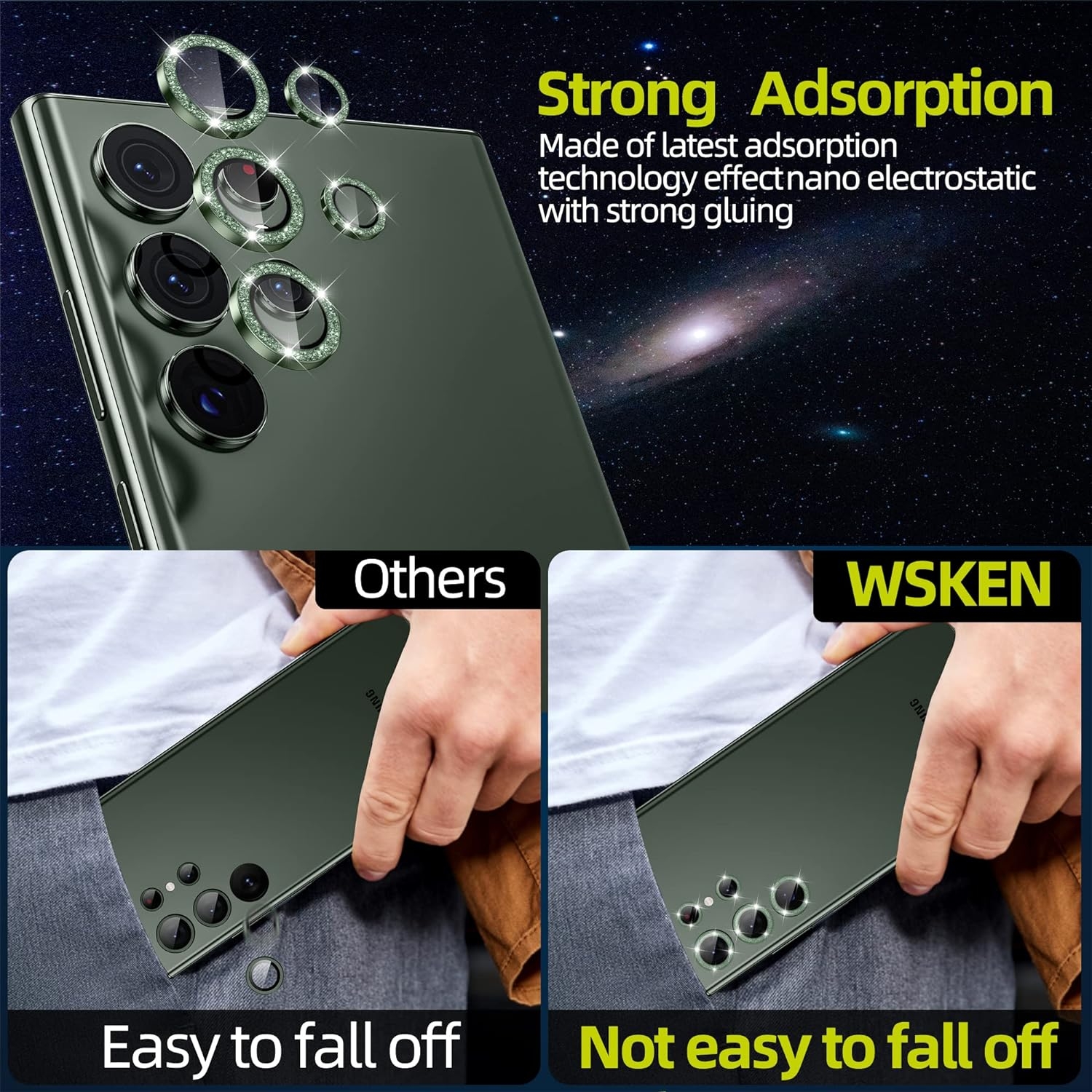 WSKEN Galaxy S23 Ultra Kamera Koruyucu 90079