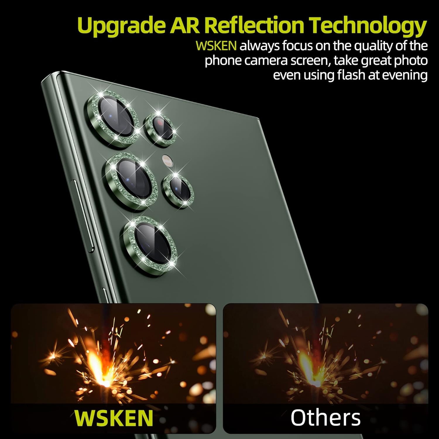 WSKEN Galaxy S23 Ultra Kamera Koruyucu 90079