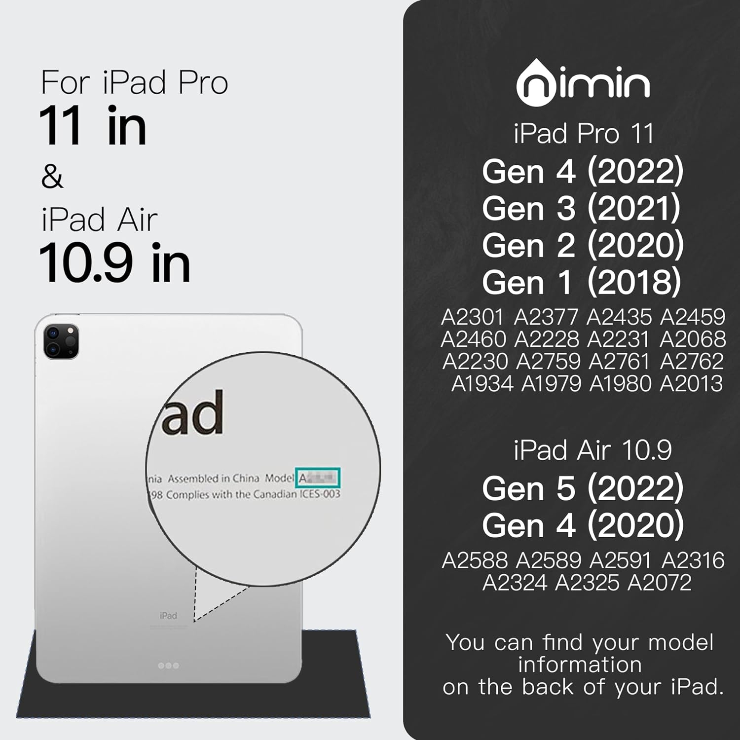 nimin Manyetik Standlı iPad Air M2 Kılıf (11 inç) 91357