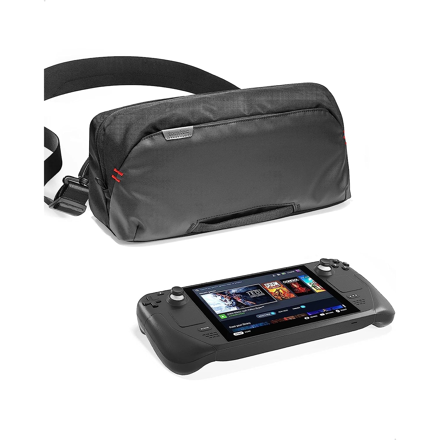 tomtoc Steam Deck Konsolu ve Aksesuarları İçin Omuz Çantası 86219